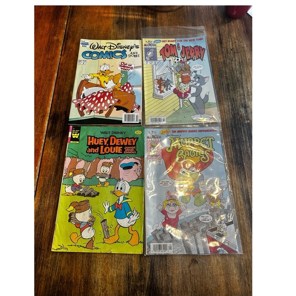 Other | 4 Vintage Comic Books Huey Dewey Louie Muppet Babies Tom Jerry ...